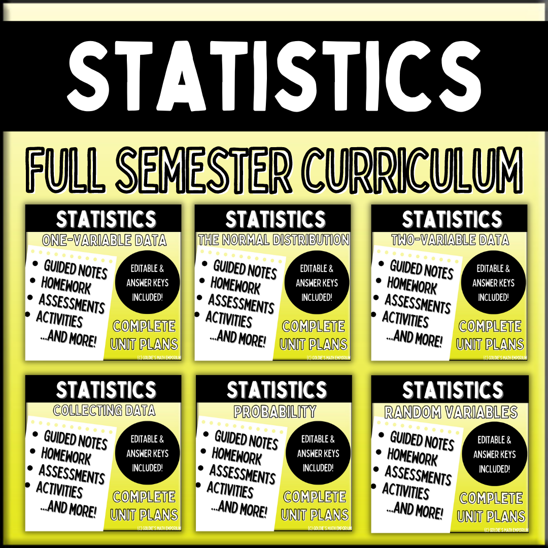 Statistics: FULL CURRICULUM – Goldie's Math Emporium