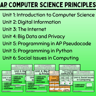 Goldie’s FULL CURRICULUM for AP® Computer Science Principles with PYTH ...