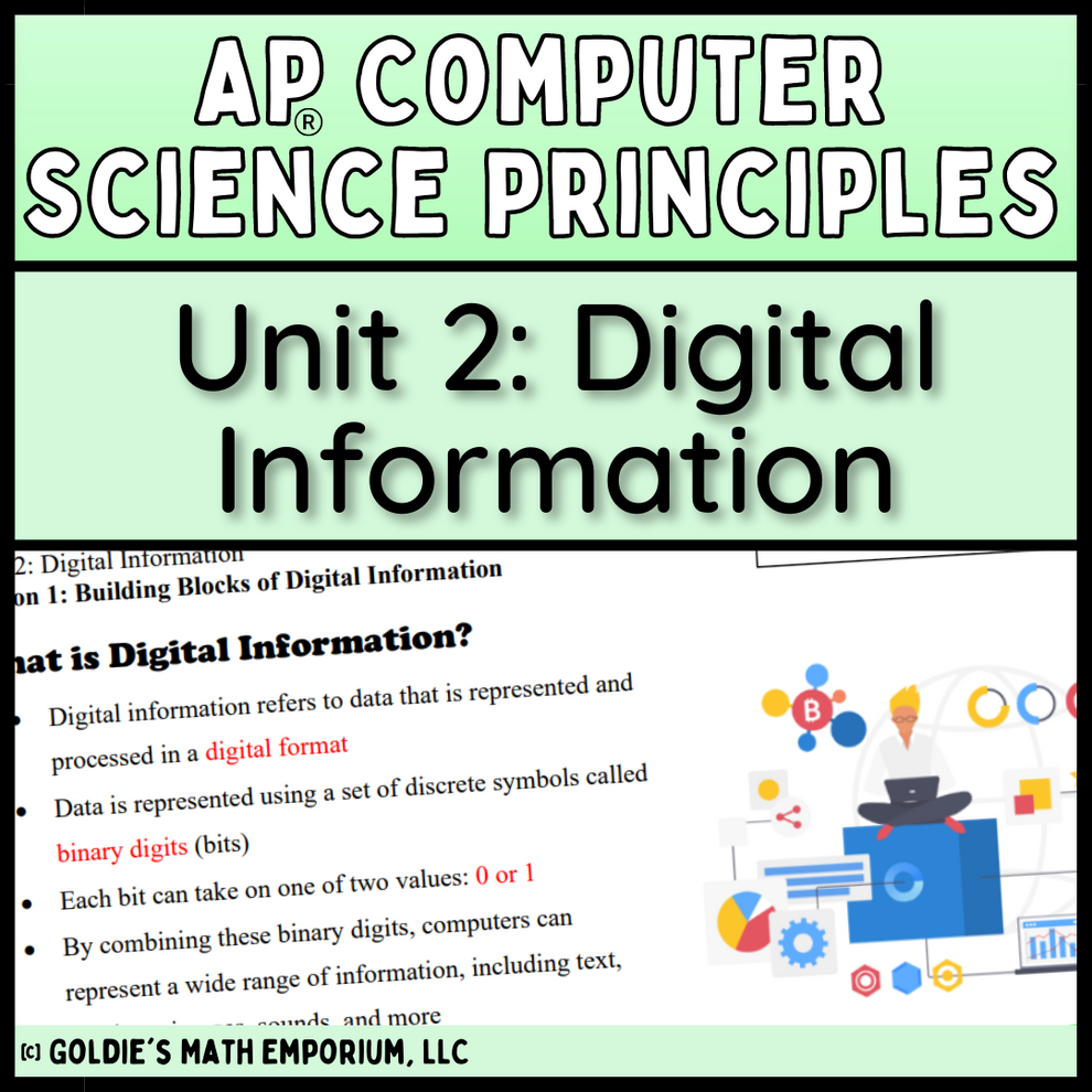 Goldie’s AP® Computer Science Principles – Unit 2 Digital Information – Goldie's Math Emporium