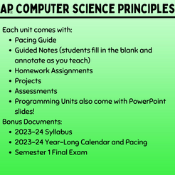 Goldie’s FULL CURRICULUM for AP® Computer Science Principles with PYTH ...