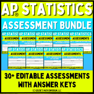Goldie’s Assessment Bundle for AP® Statistics – Goldie's Math Emporium