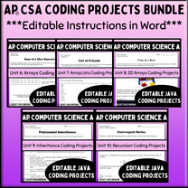 Goldie's AP® Computer Science A Coding Projects BUNDLE – Goldie's Math ...