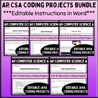Goldie's AP® Computer Science A Coding Projects BUNDLE – Goldie's Math Emporium