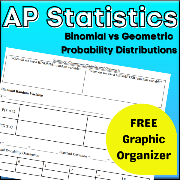AP Statistics Binomial vs Geometric Probability FREE Organizer – Goldie ...