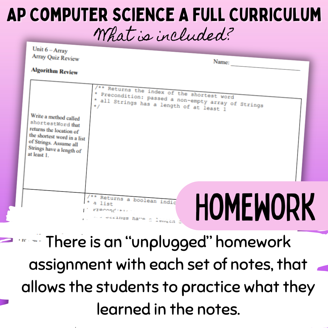 Goldie's FULL CURRICULUM for AP® Computer Science A – Goldie's Math ...