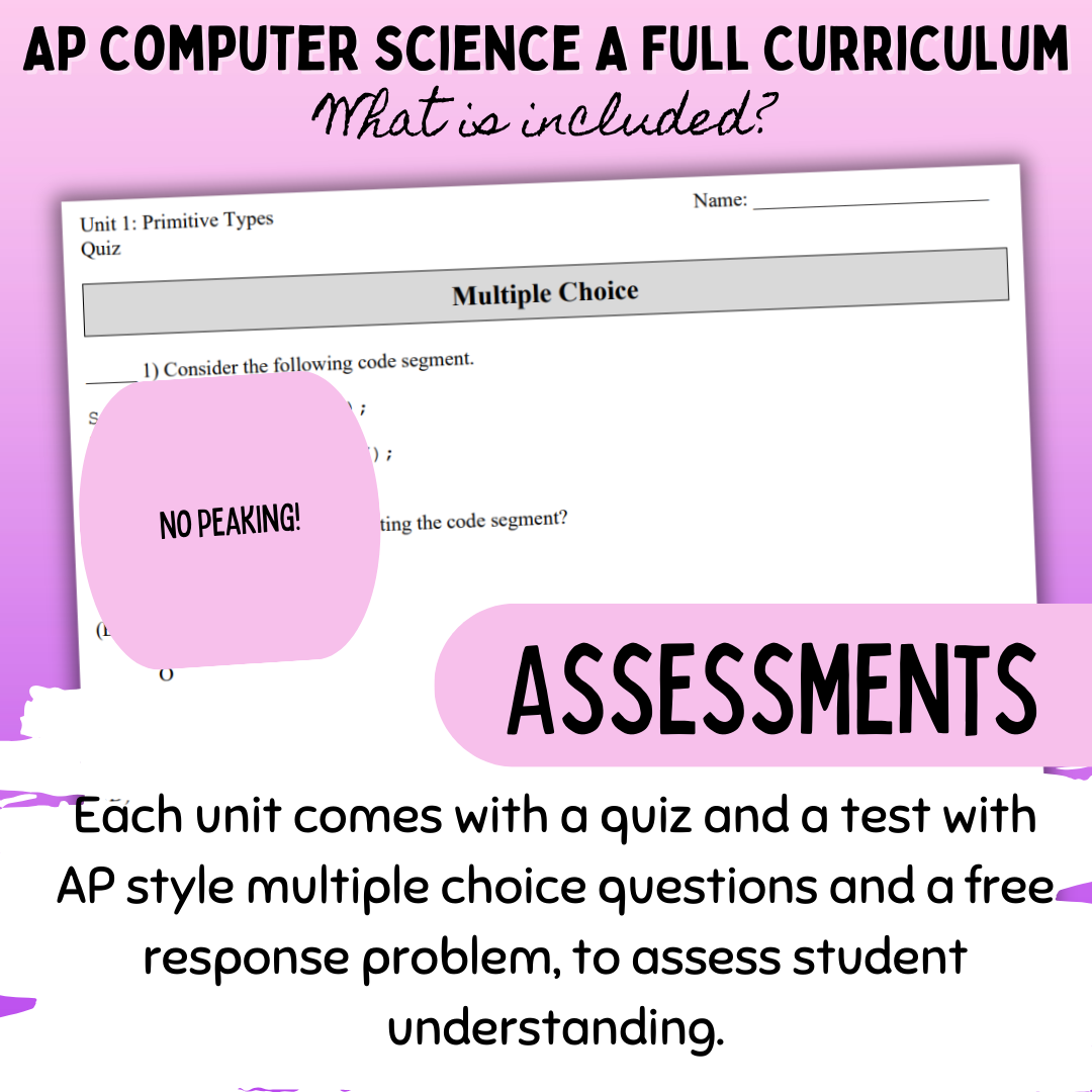 Goldie's FULL CURRICULUM for AP® Computer Science A – Goldie's Math ...