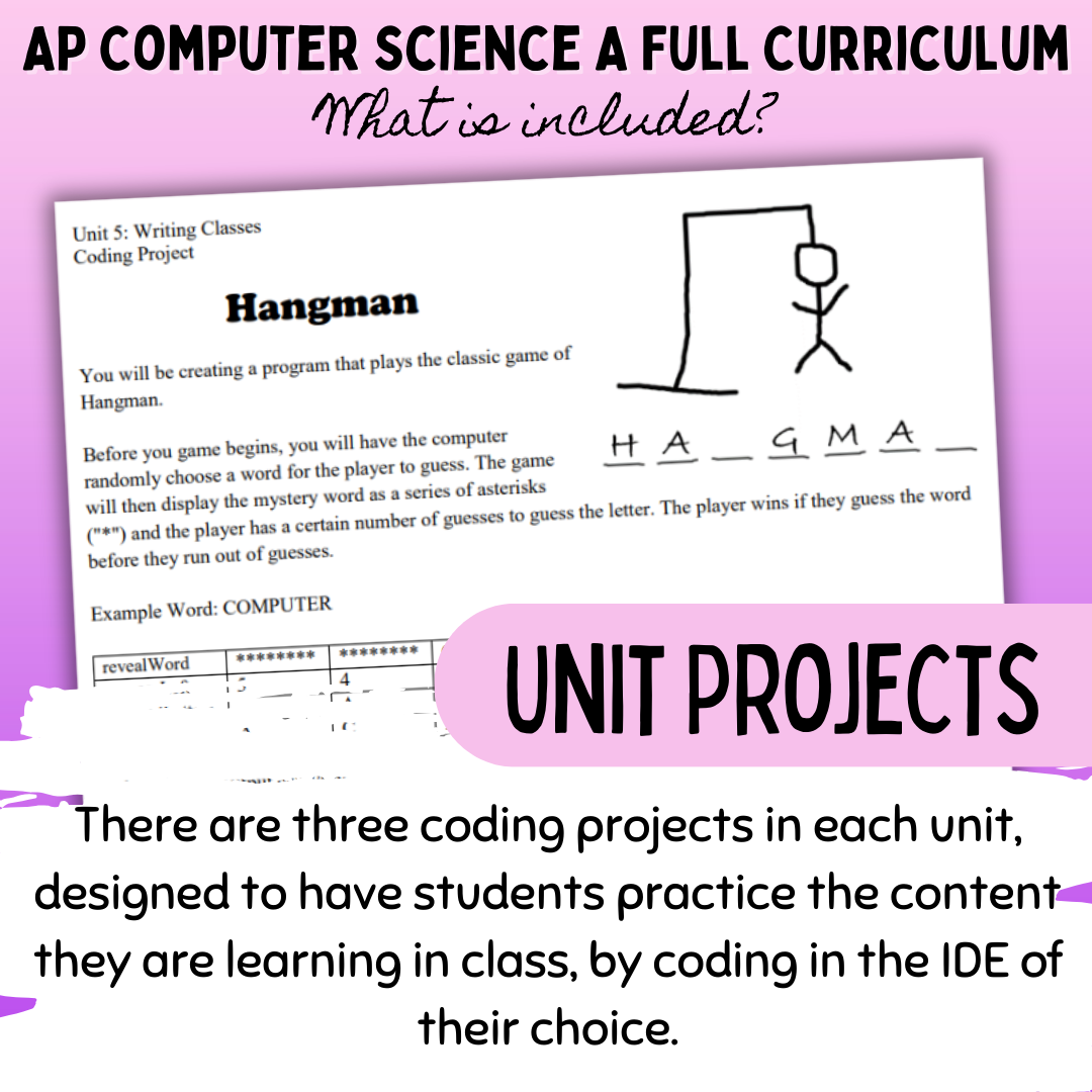 Goldie's FULL CURRICULUM for AP® Computer Science A – Goldie's Math ...