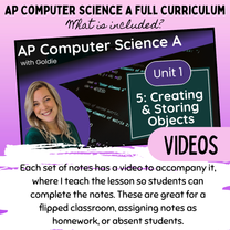 Goldie's FULL CURRICULUM for AP® Computer Science A – Goldie's Math ...