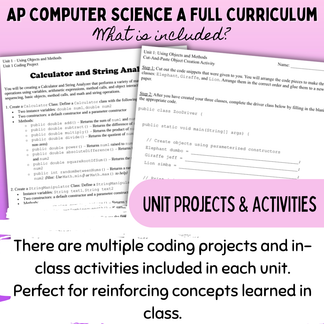 Goldie's FULL CURRICULUM for AP® Computer Science A – Goldie's Math ...