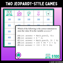 AP Computer Science A Jeopardy-Style Review Games – Goldie's Math Emporium