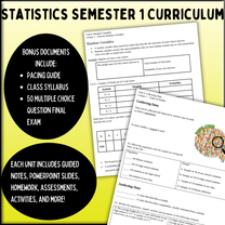 Statistics: Semester 1 Curriculum Bundle (Units 1 - 6) – Goldie's Math ...