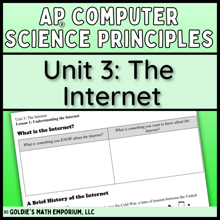 Goldie’s AP® Computer Science Principles – Unit 3 The Internet – Goldie ...