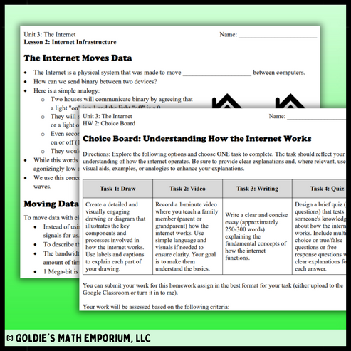 Goldie’s AP® Computer Science Principles – Unit 3 The Internet – Goldie ...