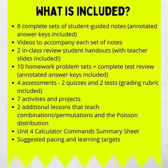 Goldie’s AP® Statistics UNIT 4 PLANS – Probability and Random Variable ...