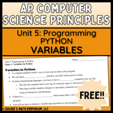 Goldie’s AP® CSP Programming in Python – Lesson 1: Variables – FREE ...