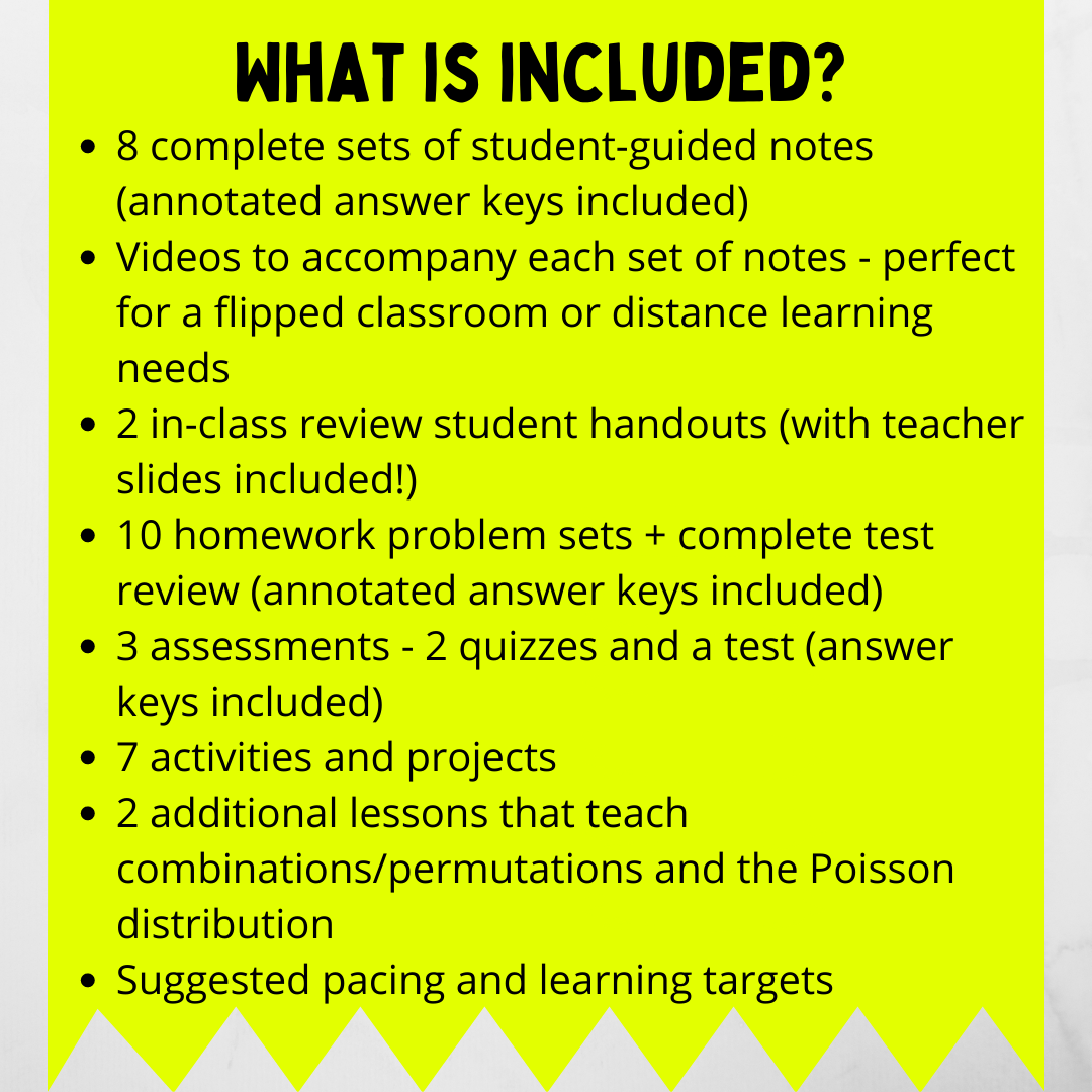 Goldie’s AP® Statistics UNIT 4 PLANS – Probability and Random Variable ...