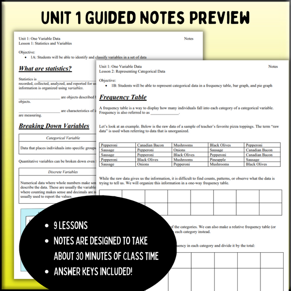 Statistics: One Variable Data – Goldie's Math Emporium